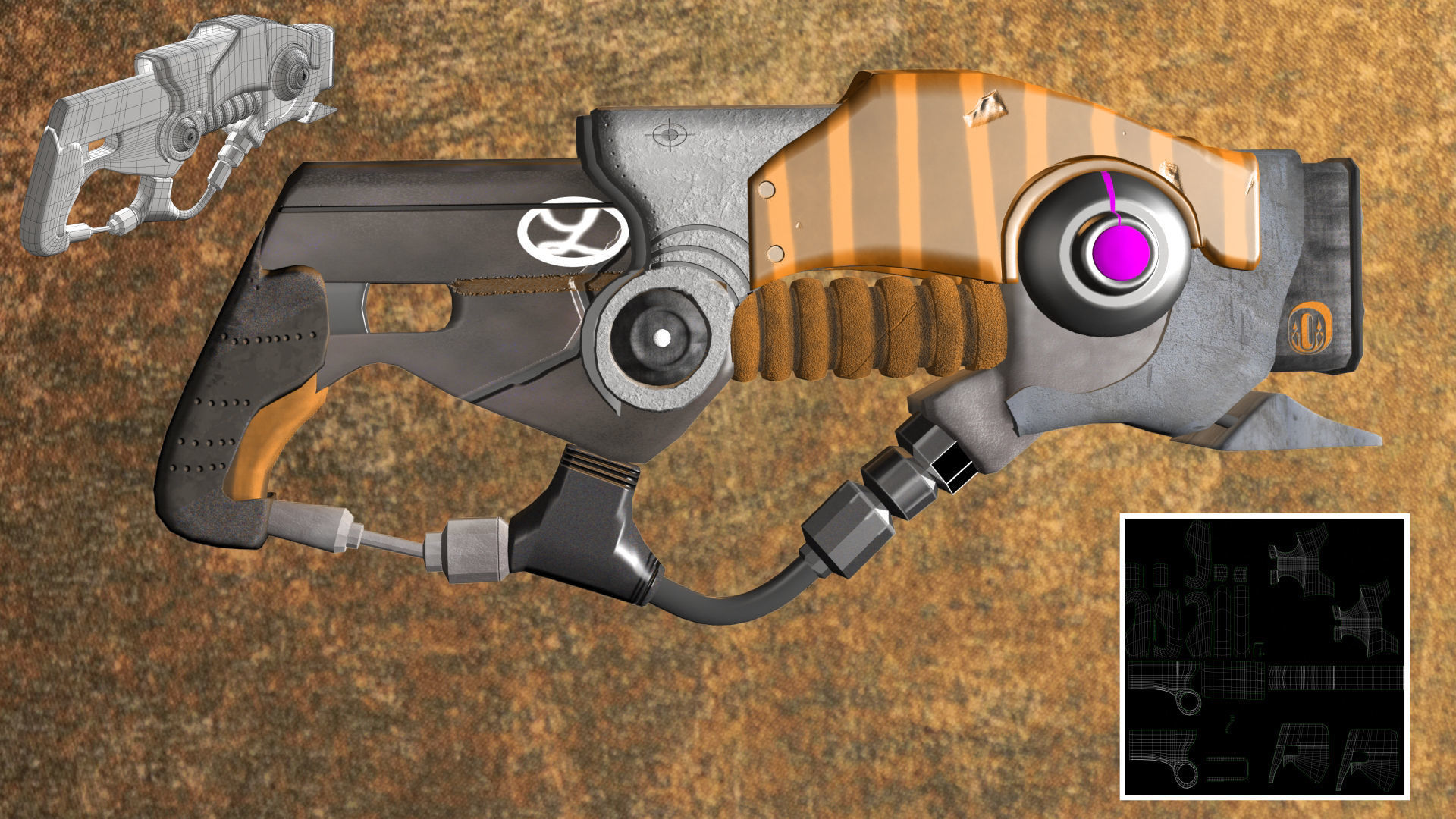 Futuristic Gun 3D model | CGTrader