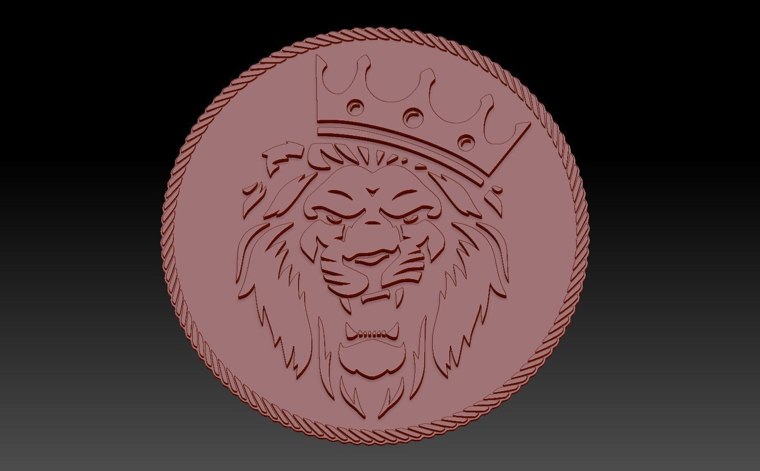 Lion King Wooden Coin 3D model 3D printable | CGTrader