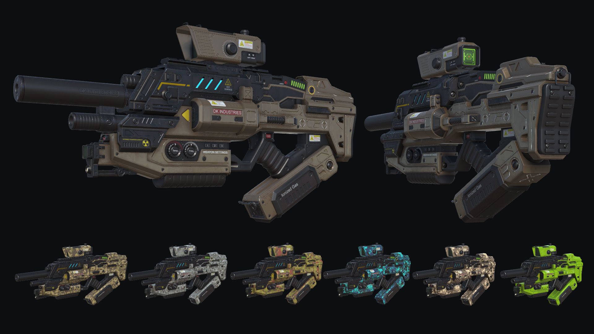 3D model PBR SciFi Weapons v2 VR / AR / low-poly | CGTrader