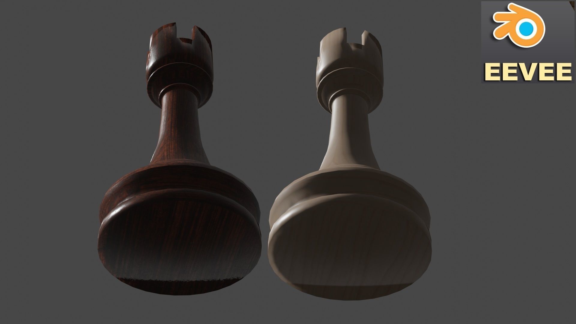 Wooden Rook Chess Pieces 3D model rigged | CGTrader