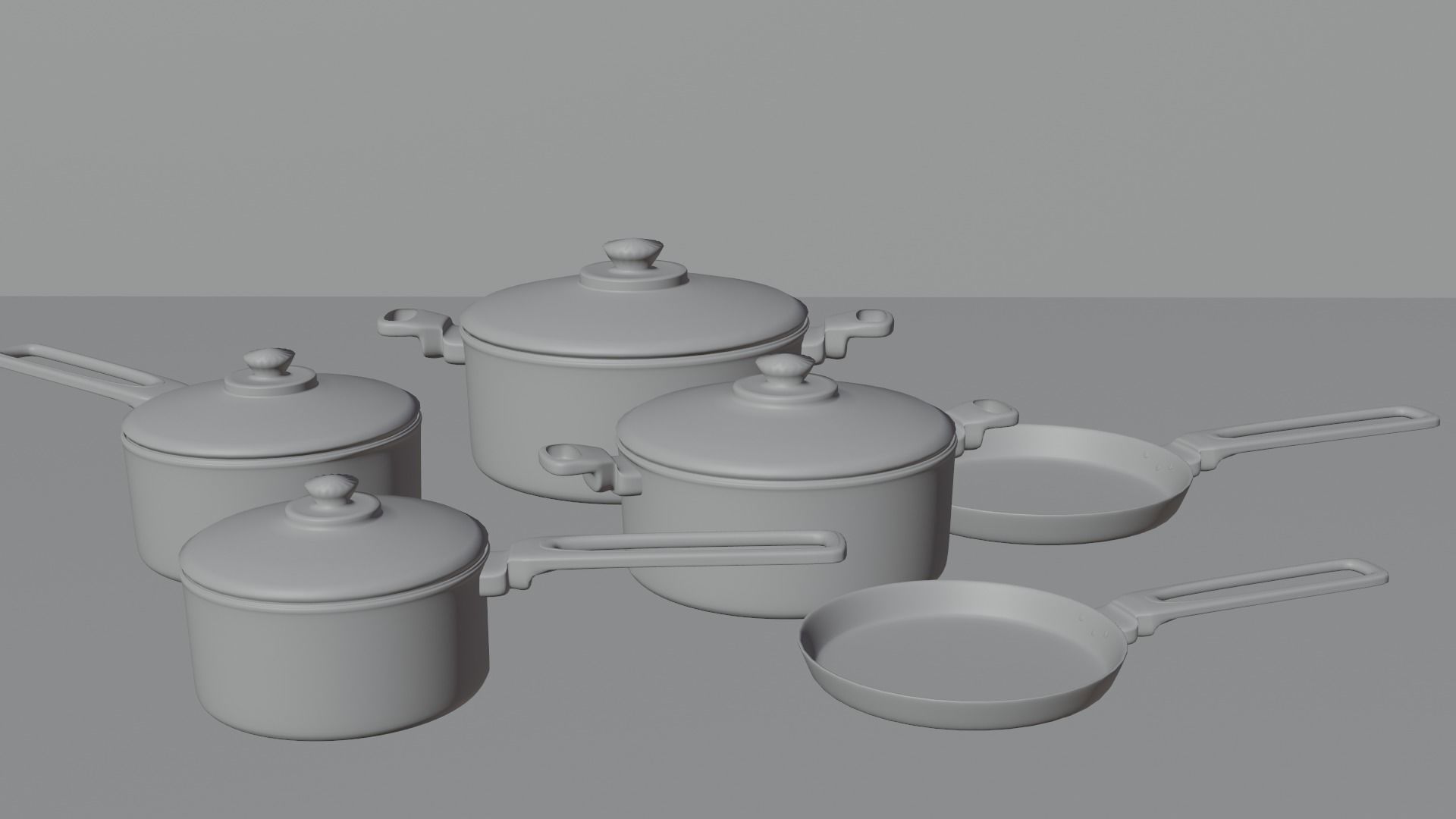 kitchen pans 3D model | CGTrader