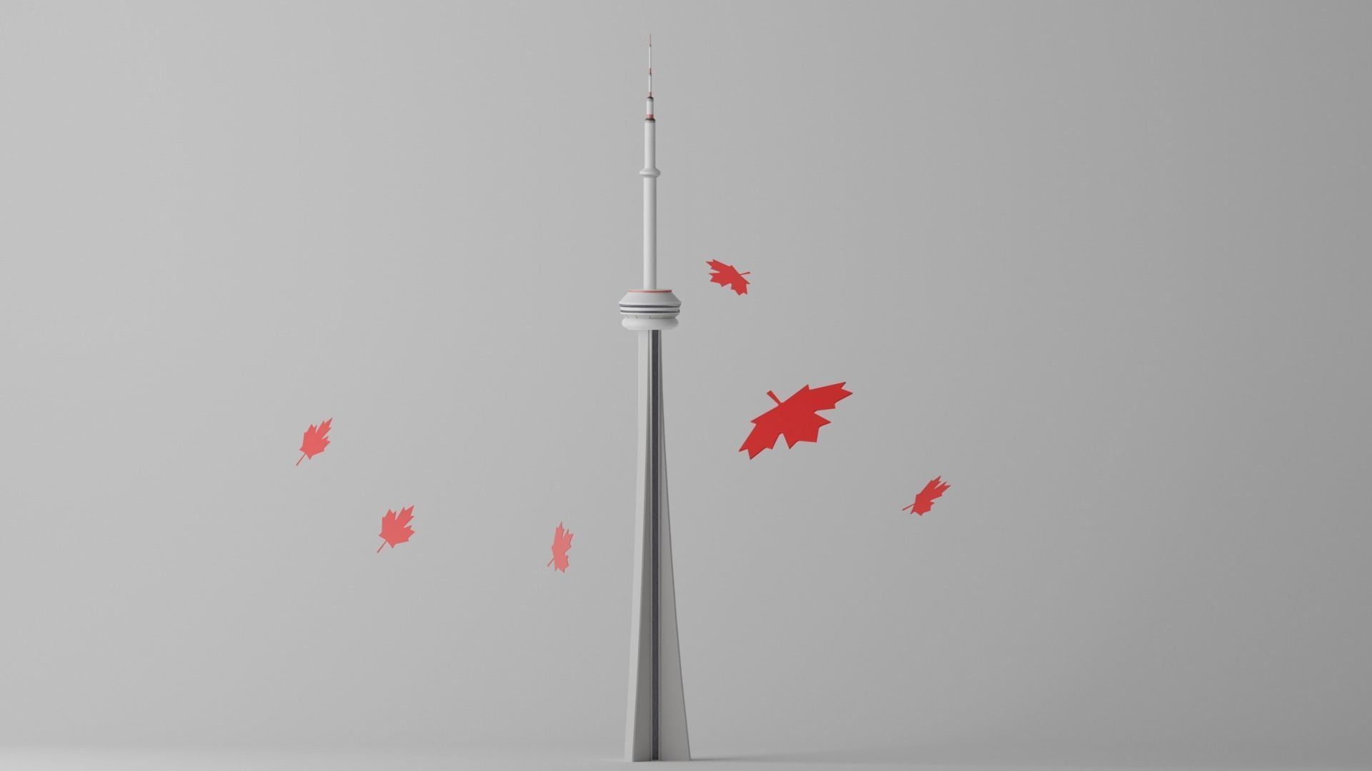 3D model Lovely CN Tower Toronto VR / AR / low-poly | CGTrader