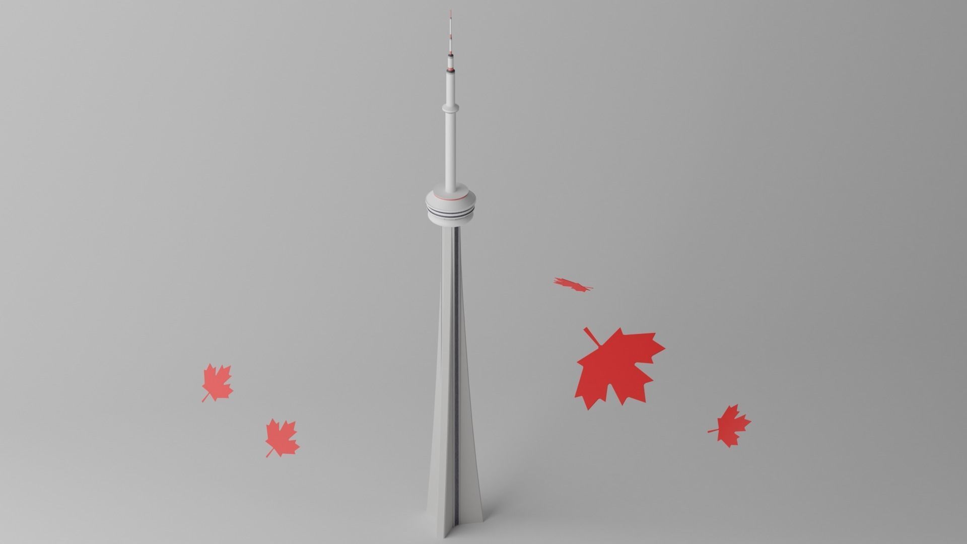3D model Lovely CN Tower Toronto VR / AR / low-poly | CGTrader
