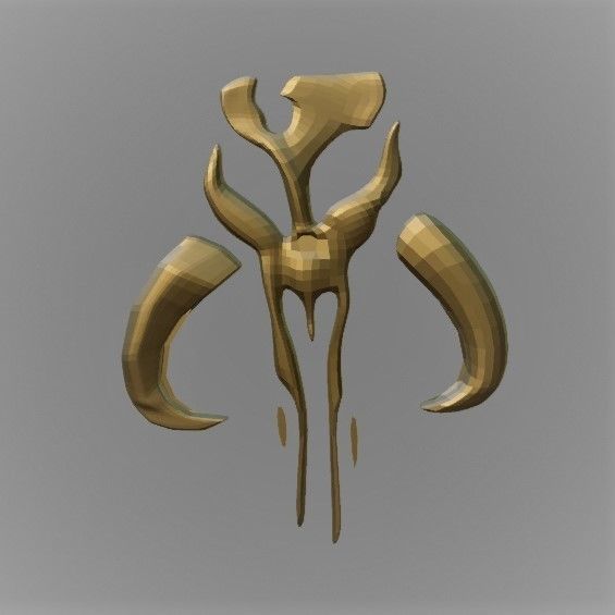 Mandalorian emblem free 3D model 3D printable | CGTrader