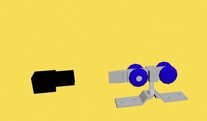 rollers for sliding door free 3D model | CGTrader
