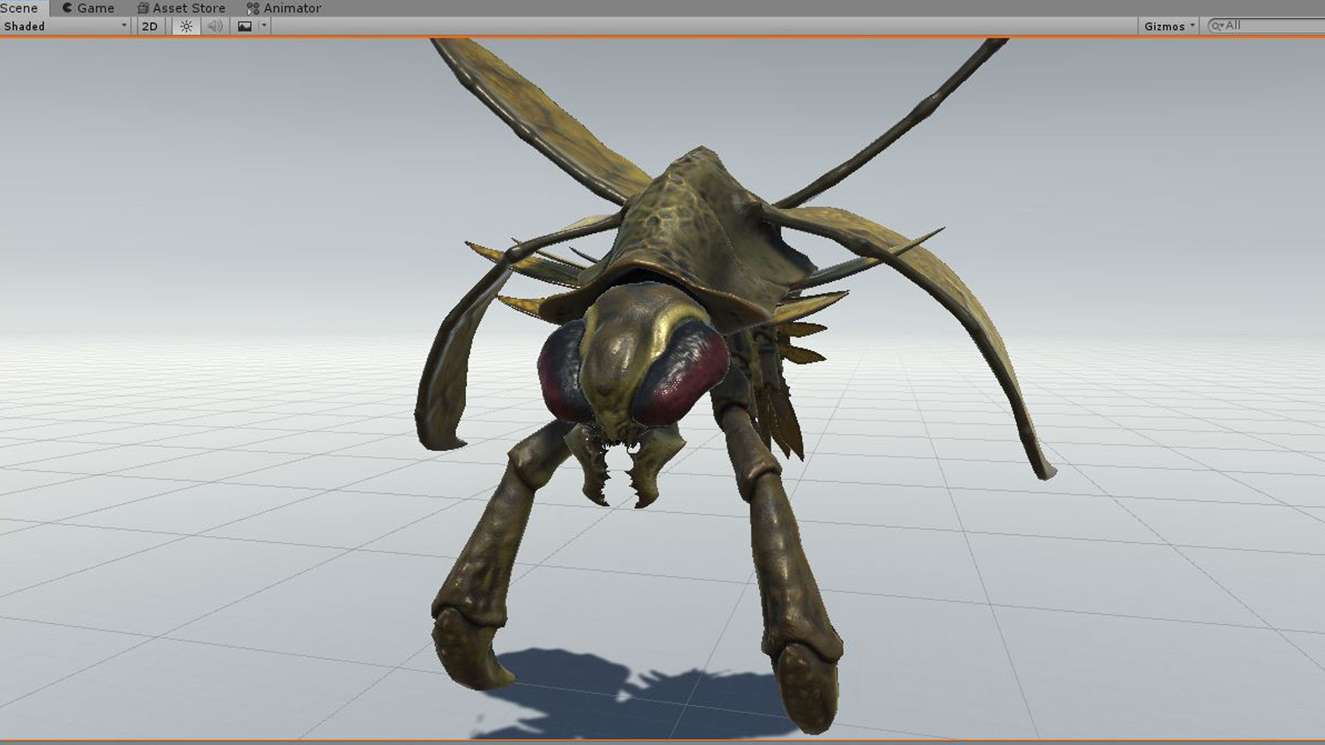 3D model Flying Shrimp Monster V2 VR / AR / low-poly rigged animated ...