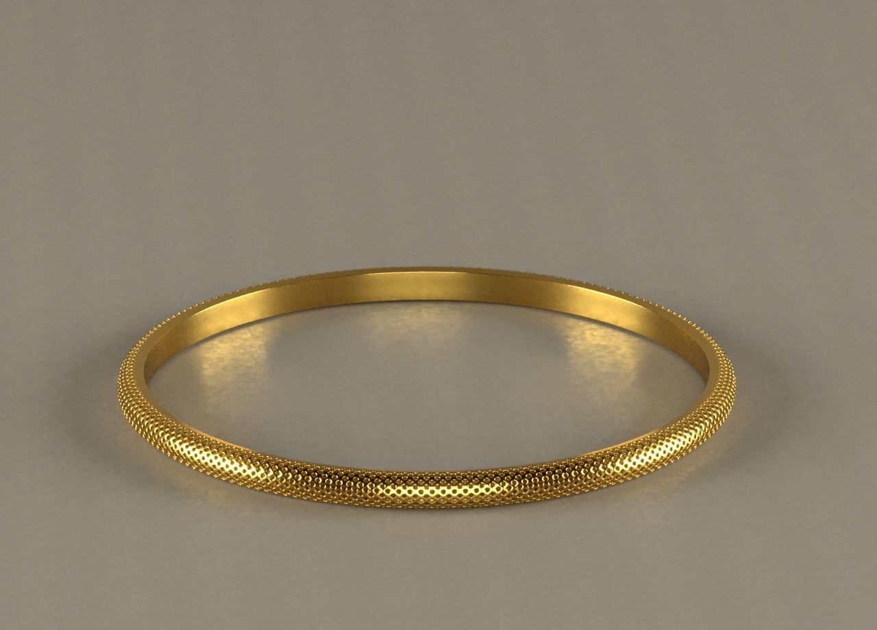 Gold bangles 3D model high poly 3D model | CGTrader