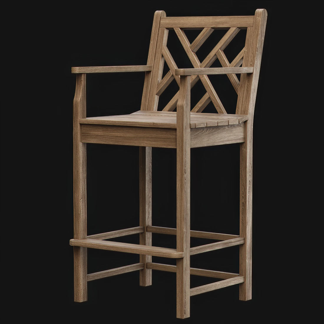 3D model Chippendale Bar Stool VR / AR / low-poly | CGTrader