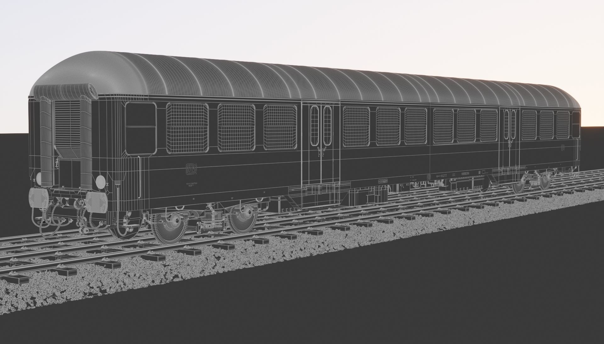 Classic German Train Wagon 3D model | CGTrader