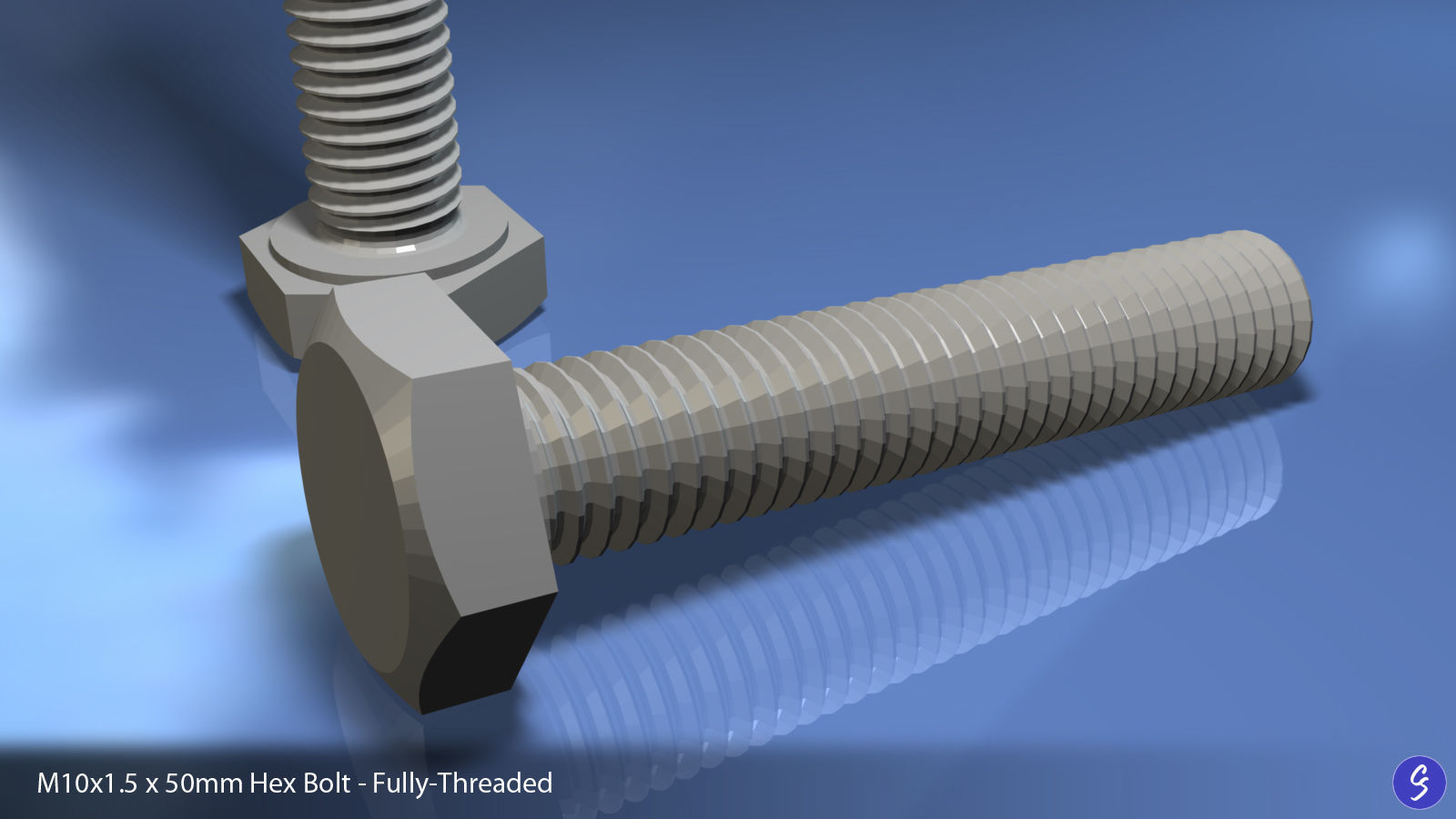 M10 Hex Bolt free 3D model | CGTrader