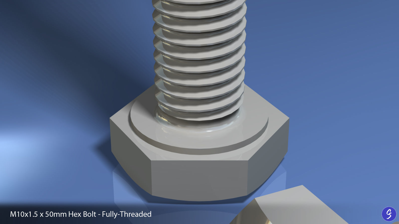 M10 Hex Bolt free 3D model | CGTrader