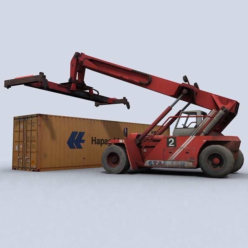 3D model Reach Stacker VR / AR / low-poly | CGTrader