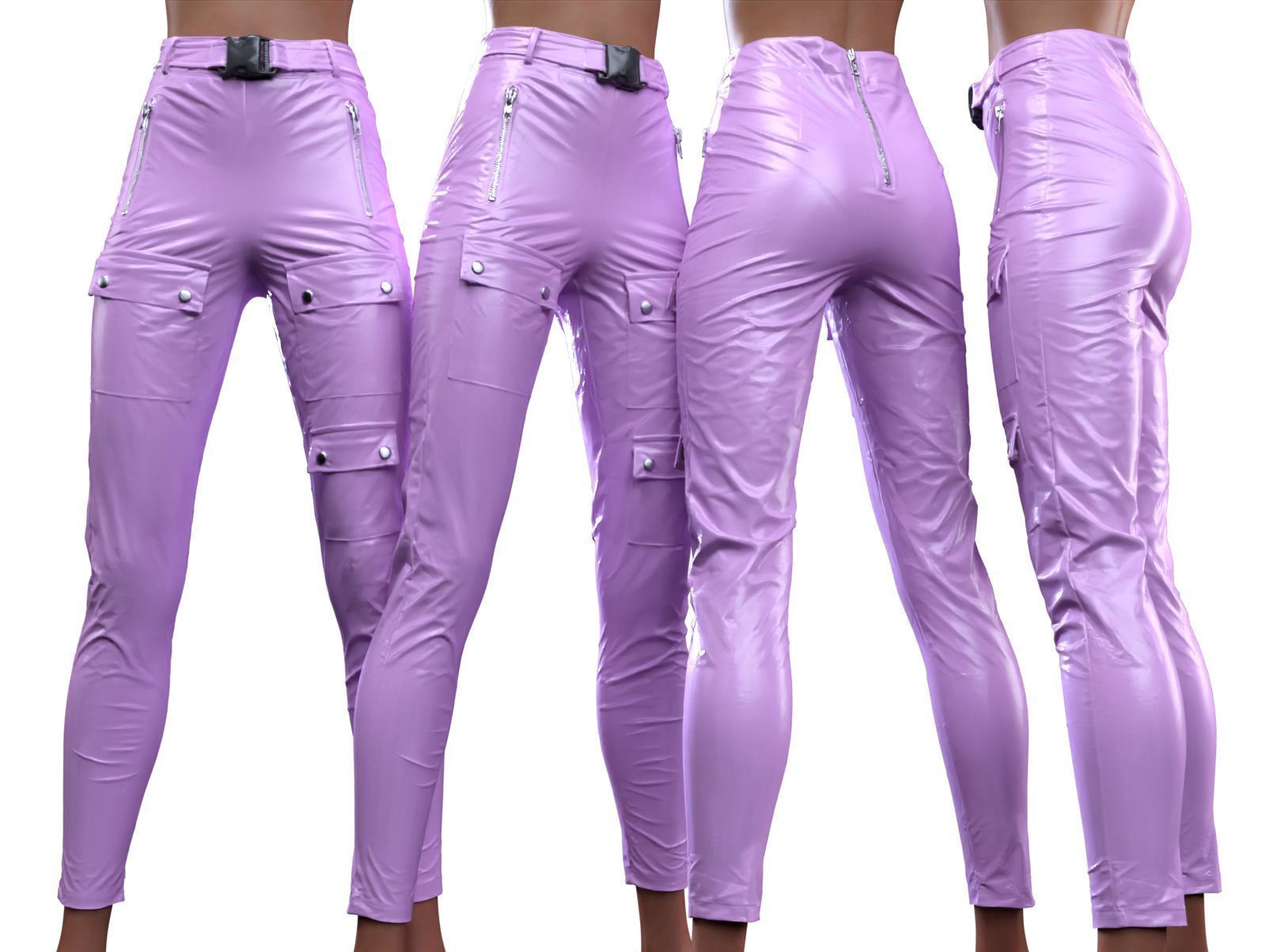 DOLLSKILL Bags And Zippers Vinyl Trousers 3D model | CGTrader
