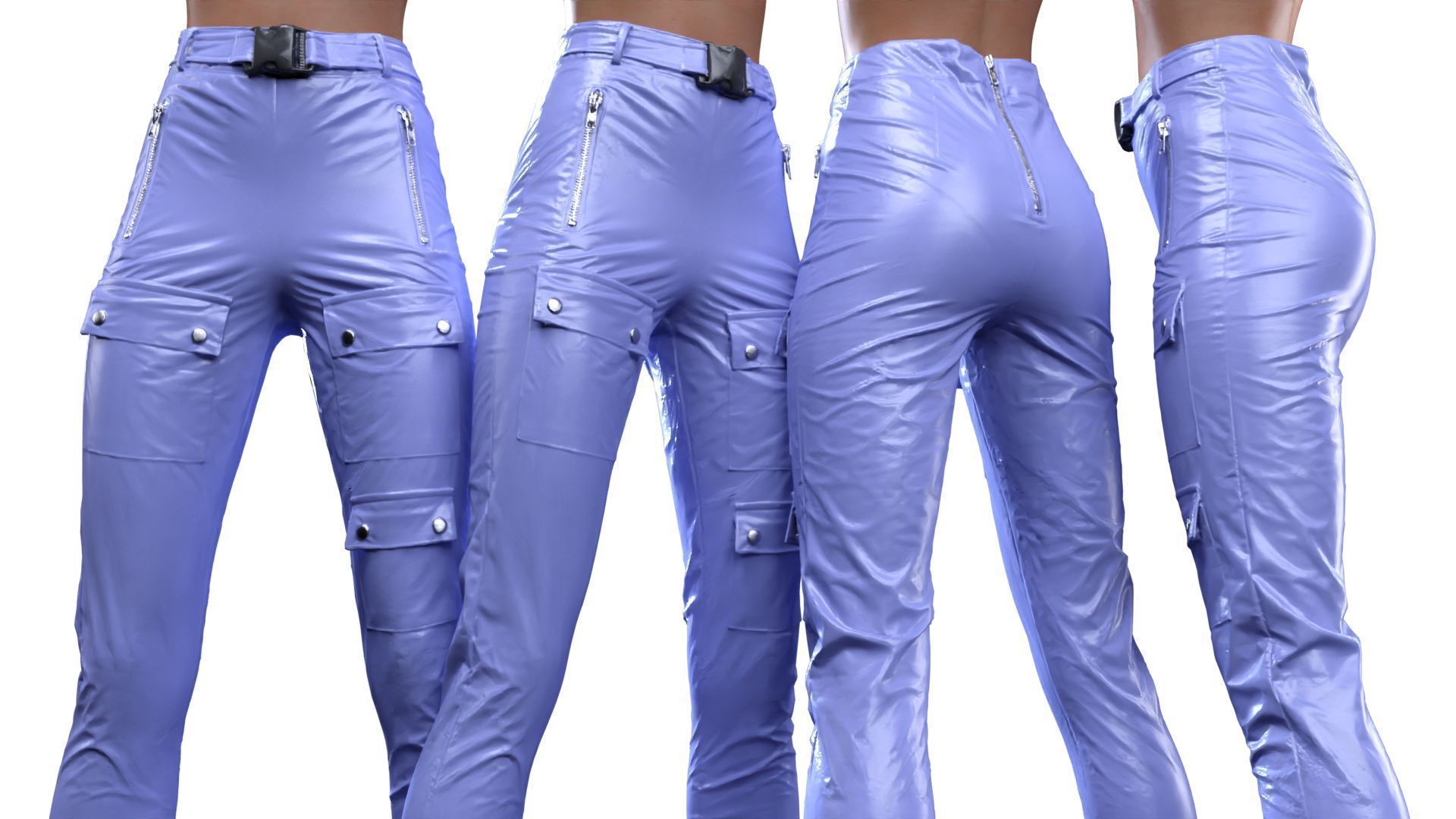 DOLLSKILL Bags And Zippers Vinyl Trousers 3D model | CGTrader
