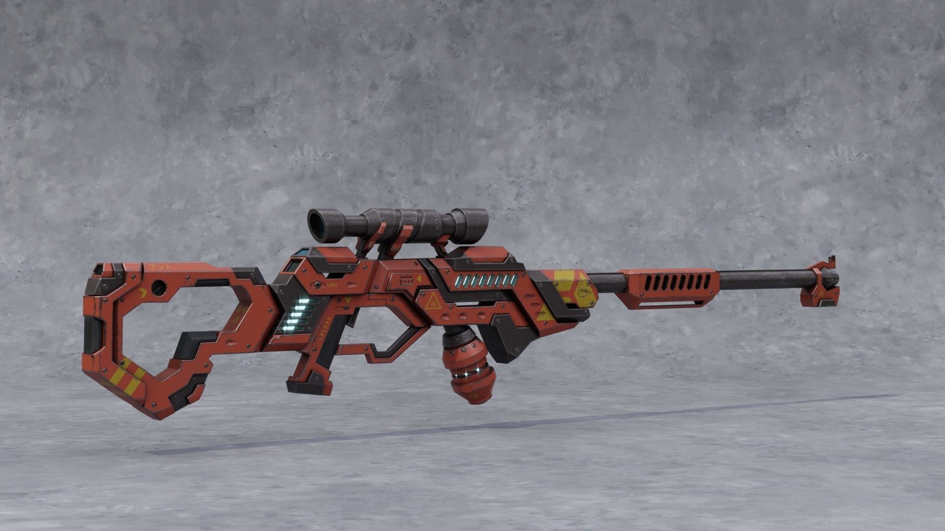 3D model Sci-Fi Gas Powered Rifle VR / AR / low-poly | CGTrader