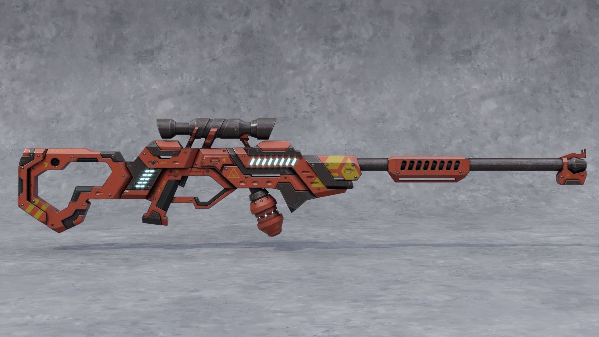 3D model Sci-Fi Gas Powered Rifle VR / AR / low-poly | CGTrader