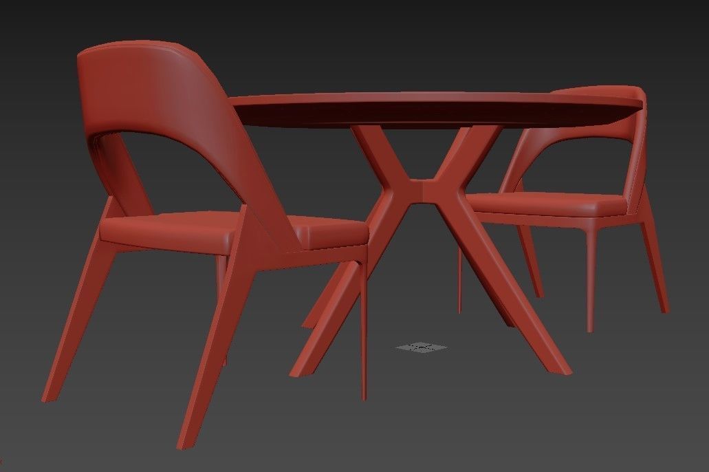 Clamp Chair Clark Table 3D model | CGTrader