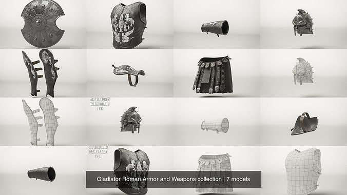 Roman Gladiator Armor And Weapons