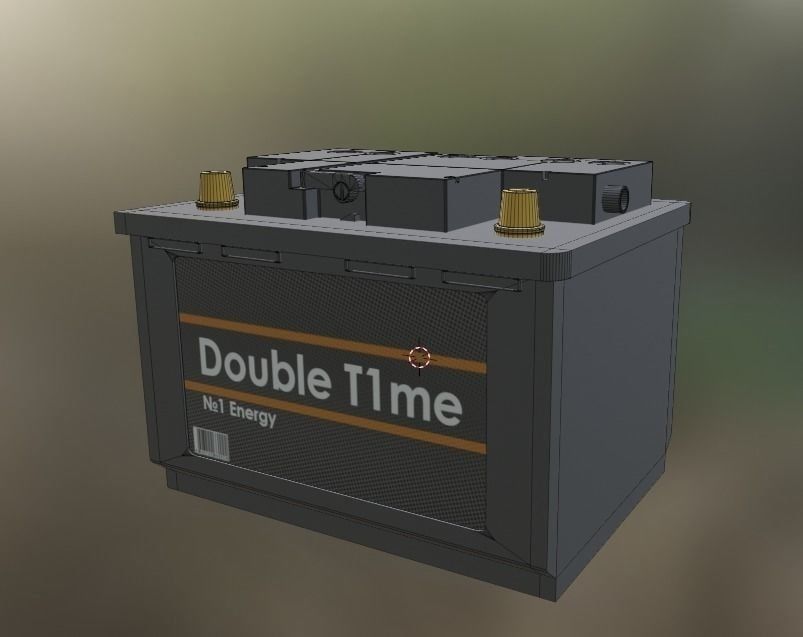 3D model Car Battery Low Poly VR / AR / low-poly | CGTrader