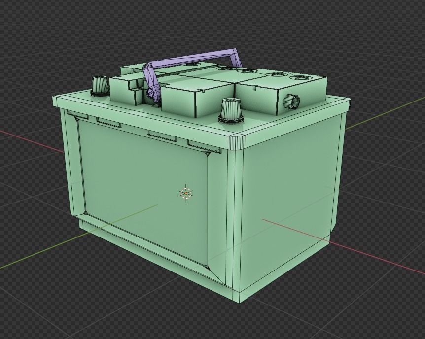 3D model Car Battery Low Poly VR / AR / low-poly | CGTrader