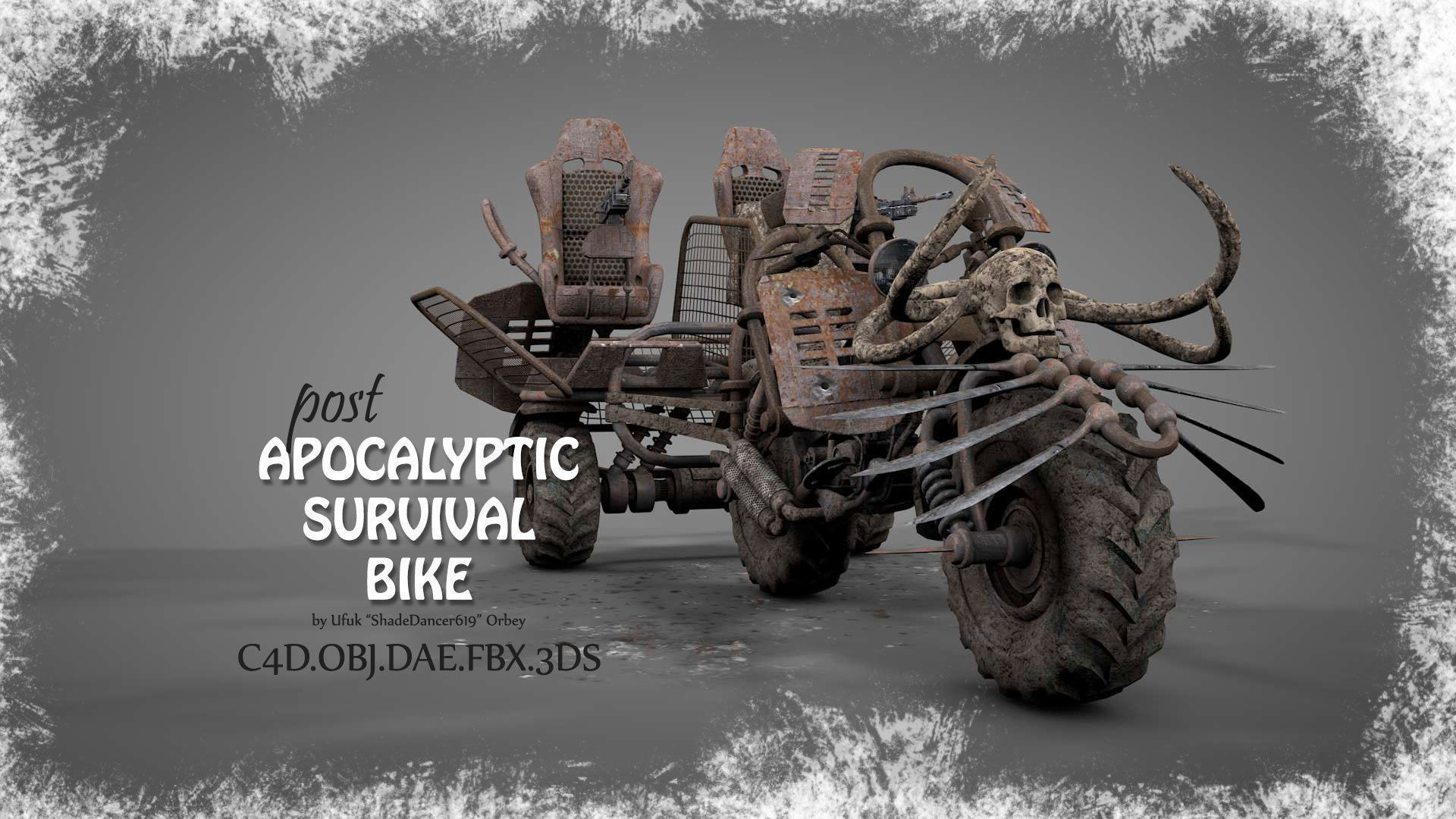Post Apocalyptic Survival Bike 3D model | CGTrader