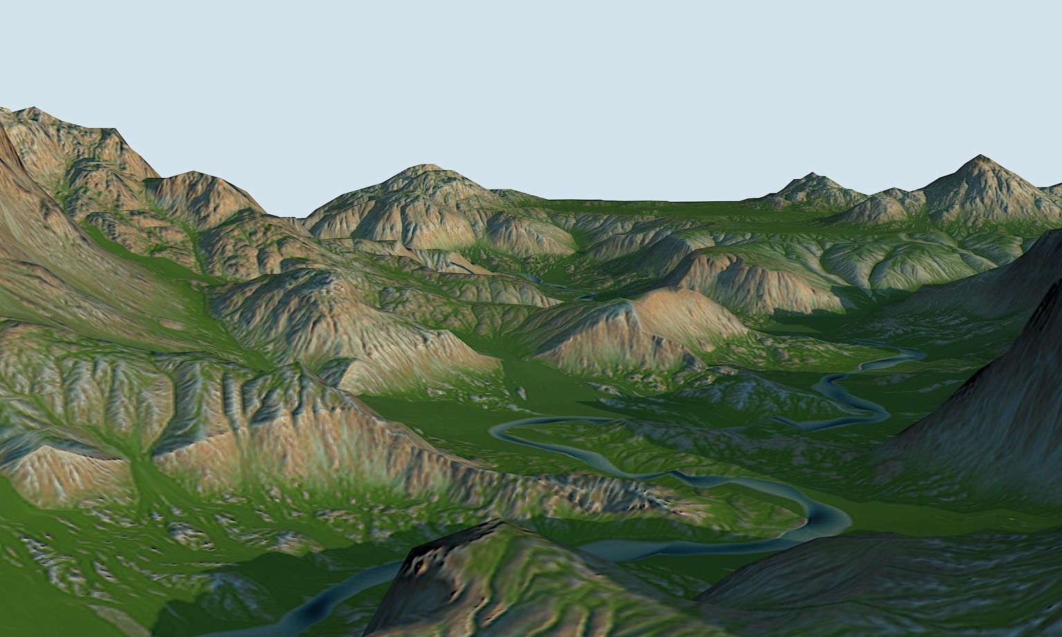 terrain hills mountains 3D model | CGTrader