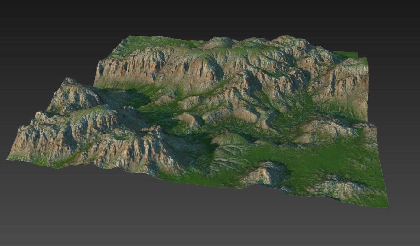 terrain hills mountains 3D model | CGTrader