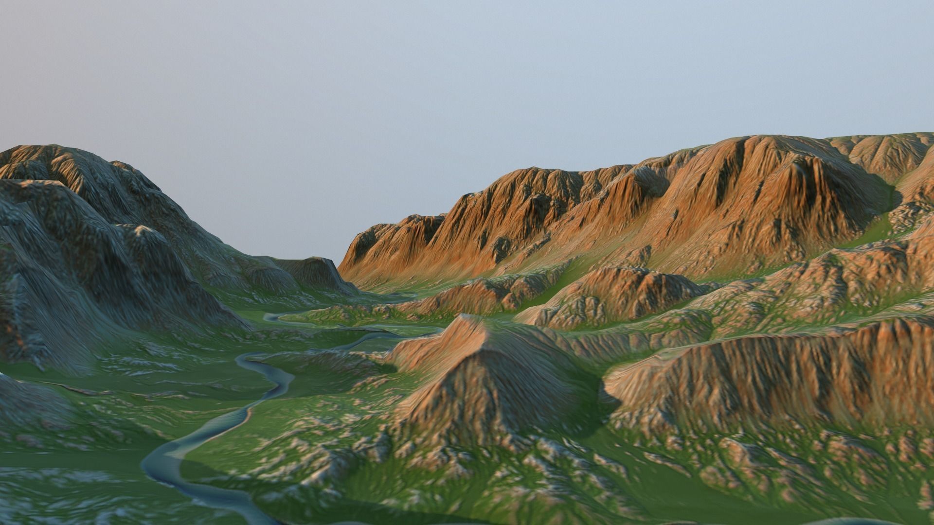 terrain hills mountains 3D model | CGTrader