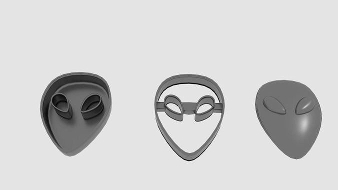 3D model Alien Head Cookie Cutter Mold VR / AR / low-poly | CGTrader