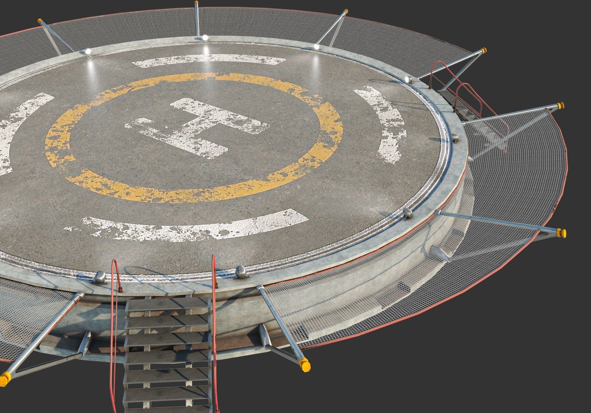 3D model Helipad VR / AR / low-poly | CGTrader