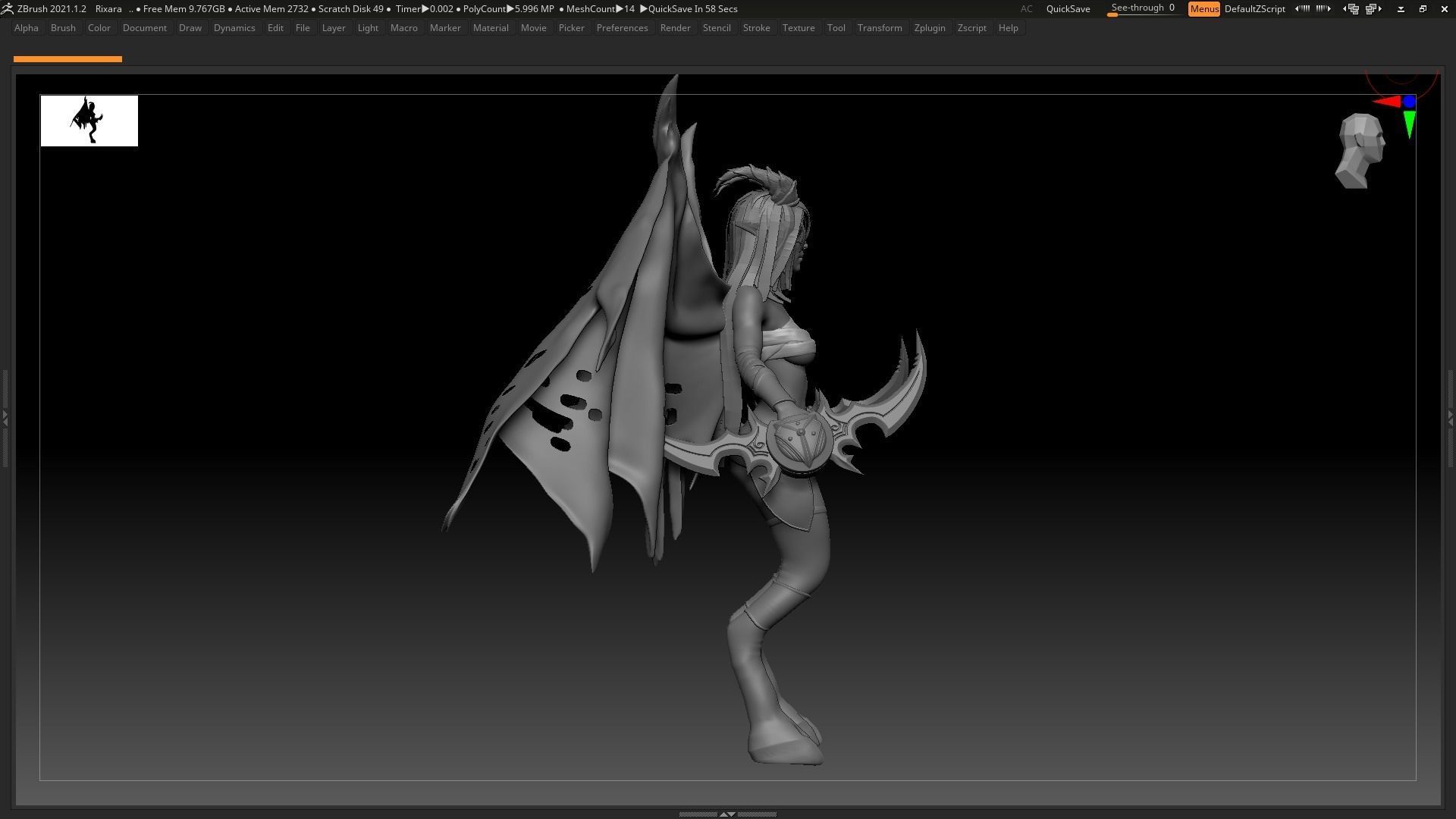 Demon Hunter - High Poly Model Base Mesh free 3D model | CGTrader