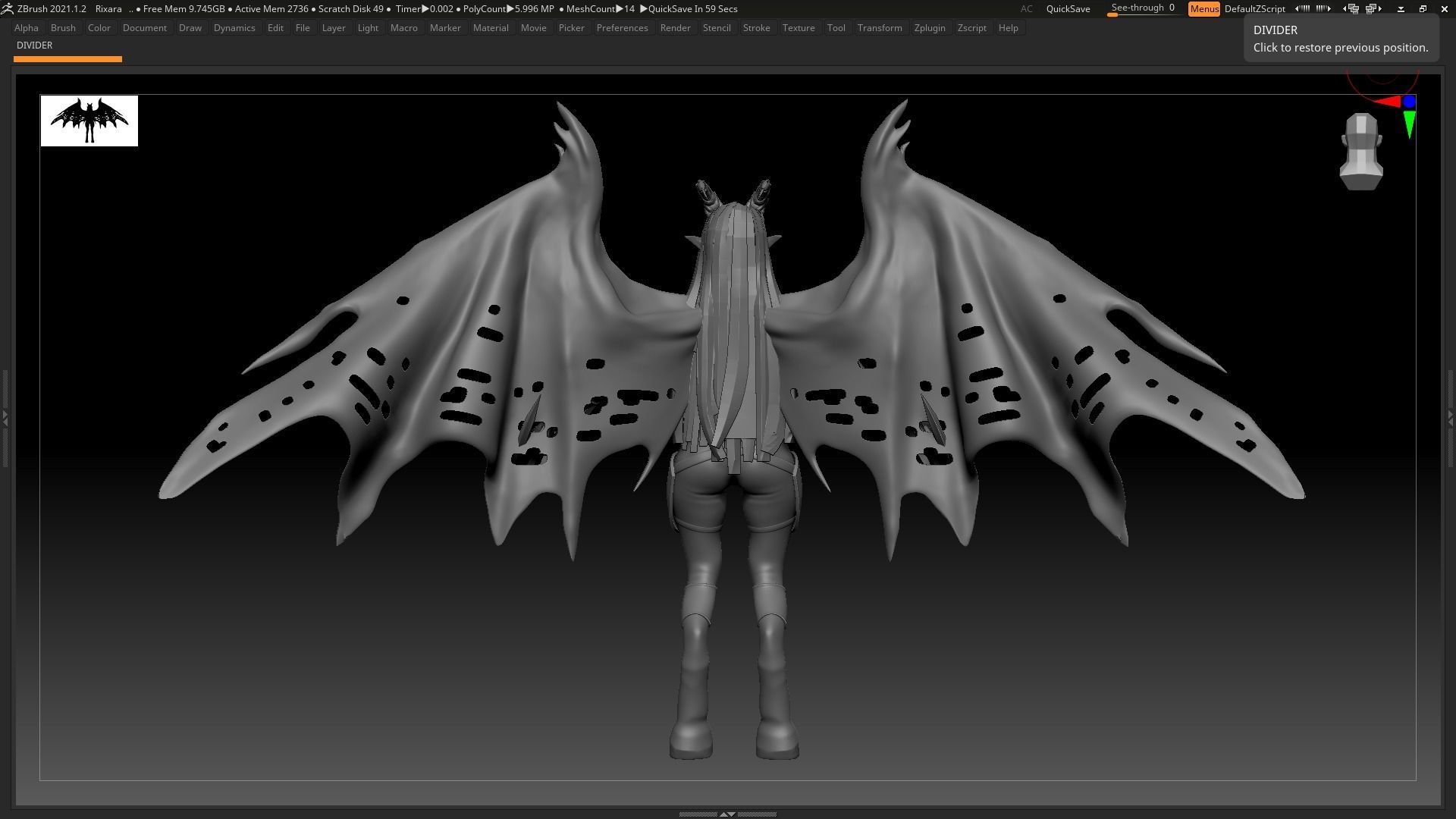 Demon Hunter - High Poly Model Base Mesh free 3D model | CGTrader