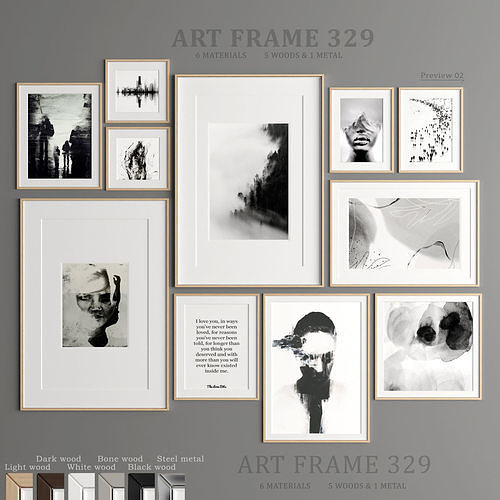 3D model Art Frame 329 VR / AR / low-poly | CGTrader