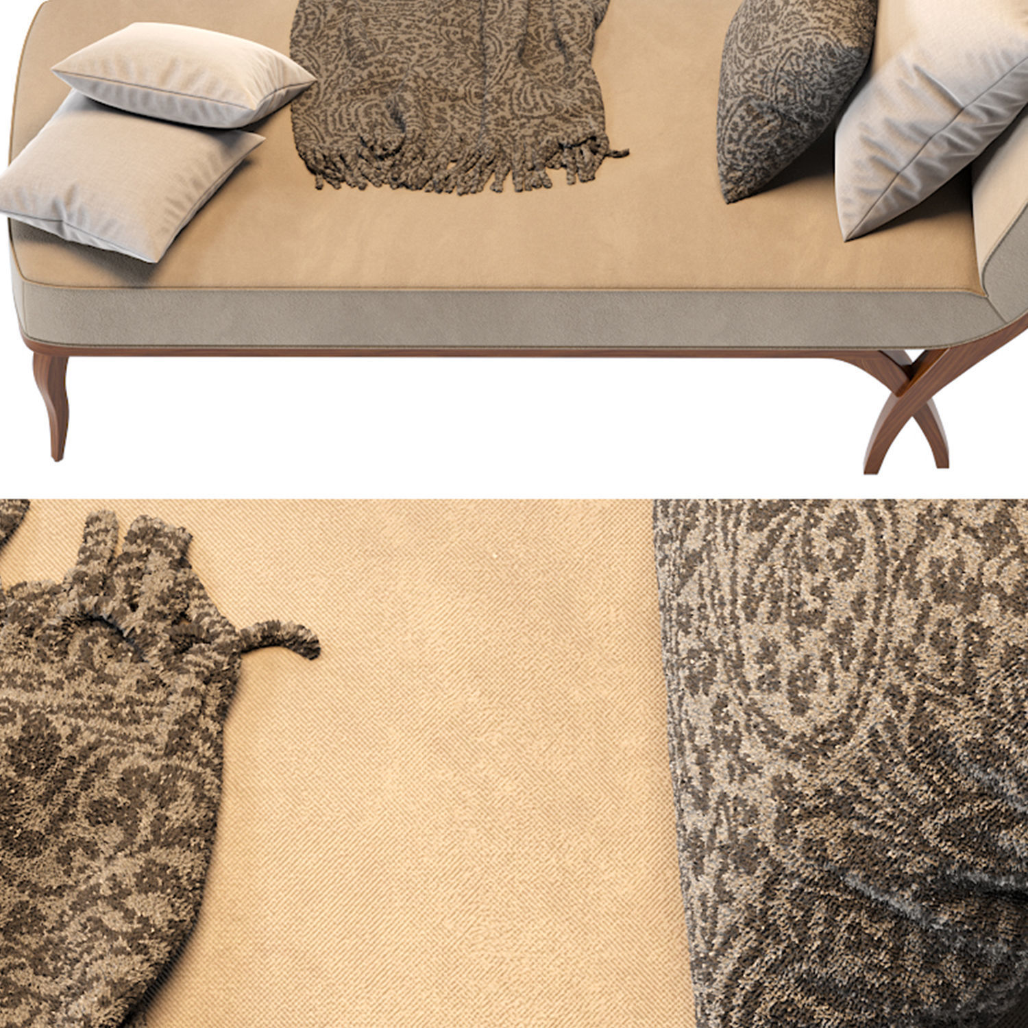 Ottoman Lanvin 3D model | CGTrader