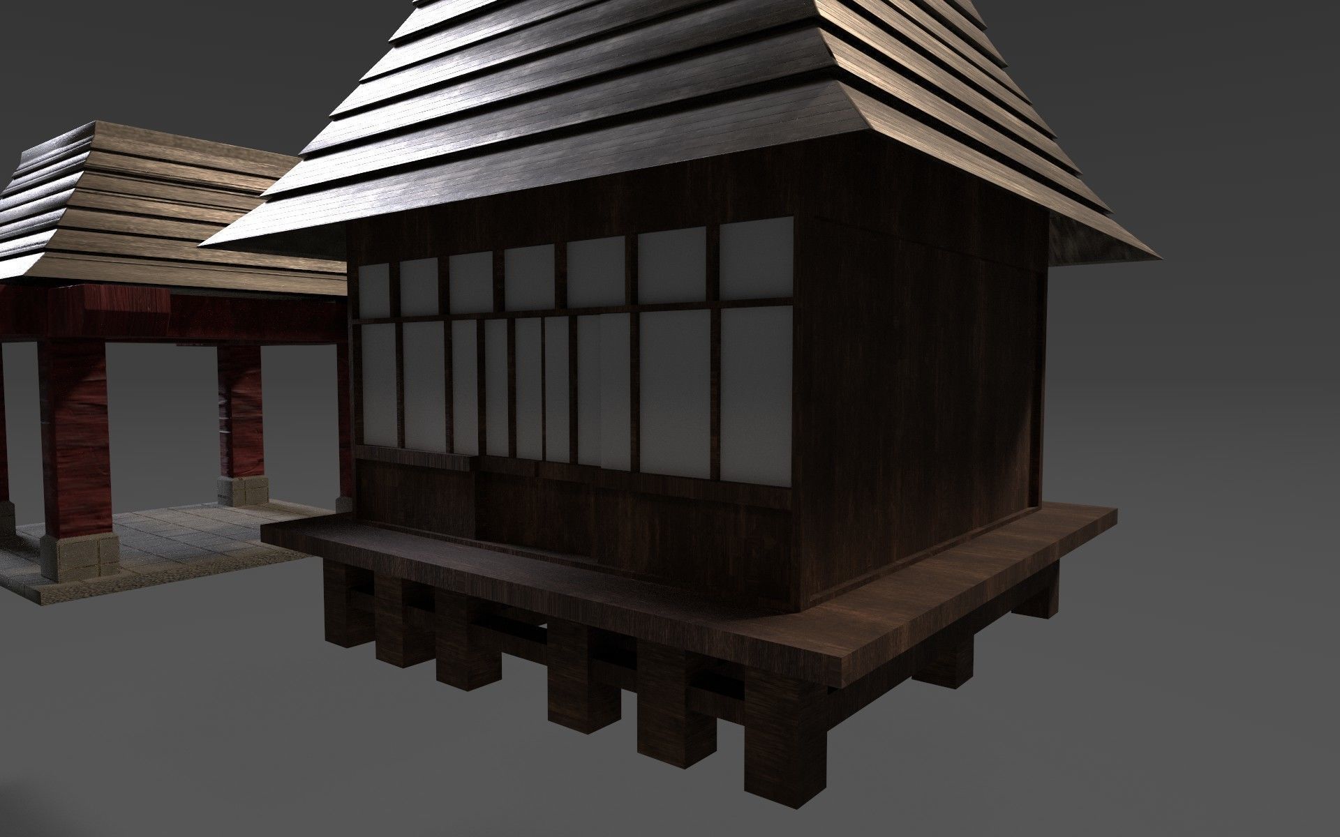 Japanese dojo free VR / AR / low-poly 3D model | CGTrader
