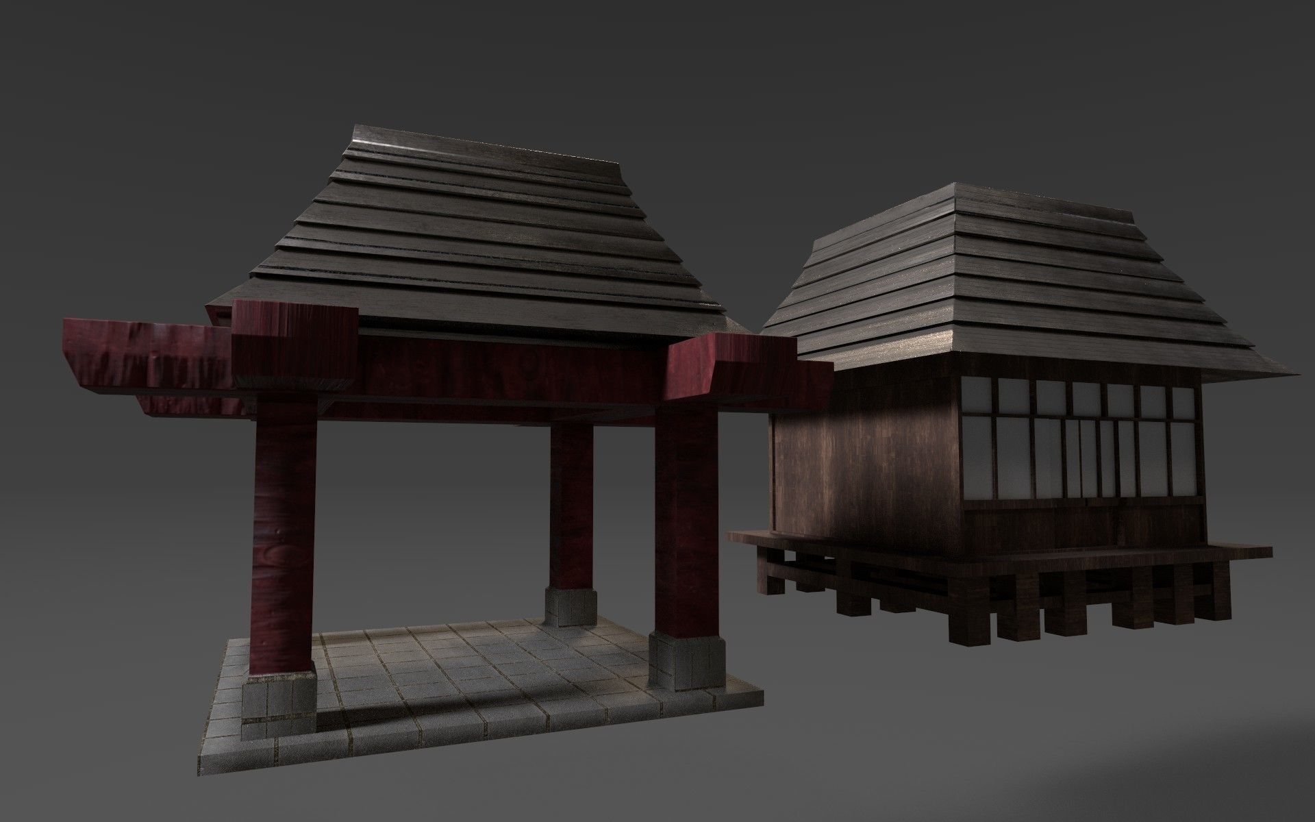 Japanese dojo free VR / AR / low-poly 3D model | CGTrader