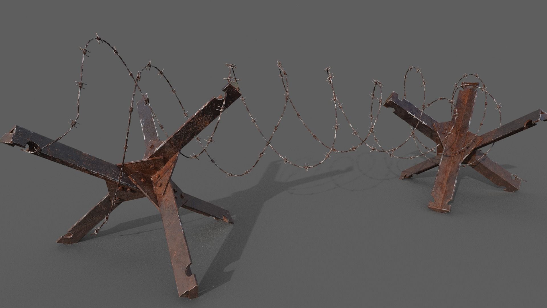 Military barricades anti tank 3D model | CGTrader