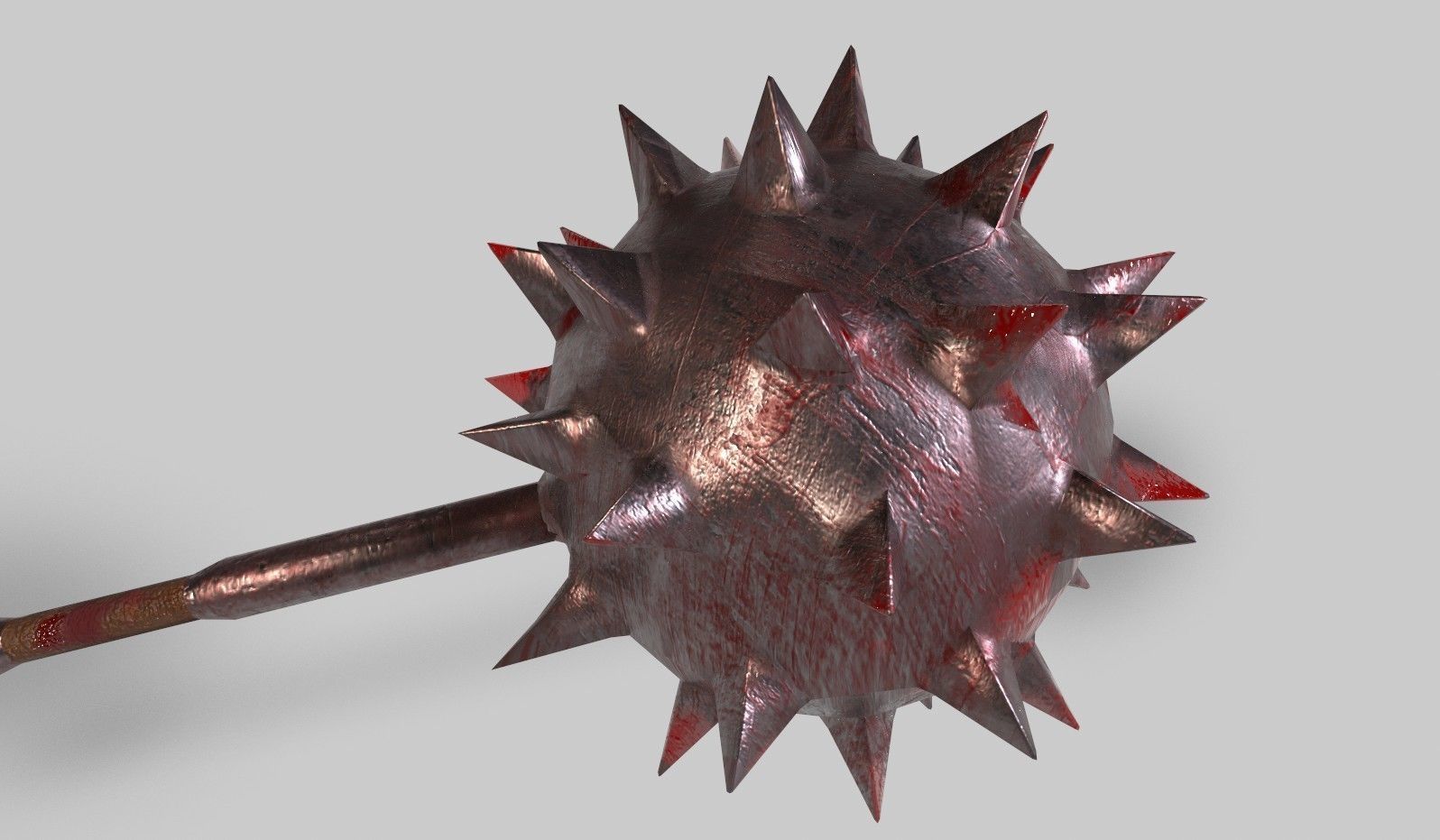 3D model Gladiator-style spiked maul melee weapon VR / AR / low-poly ...