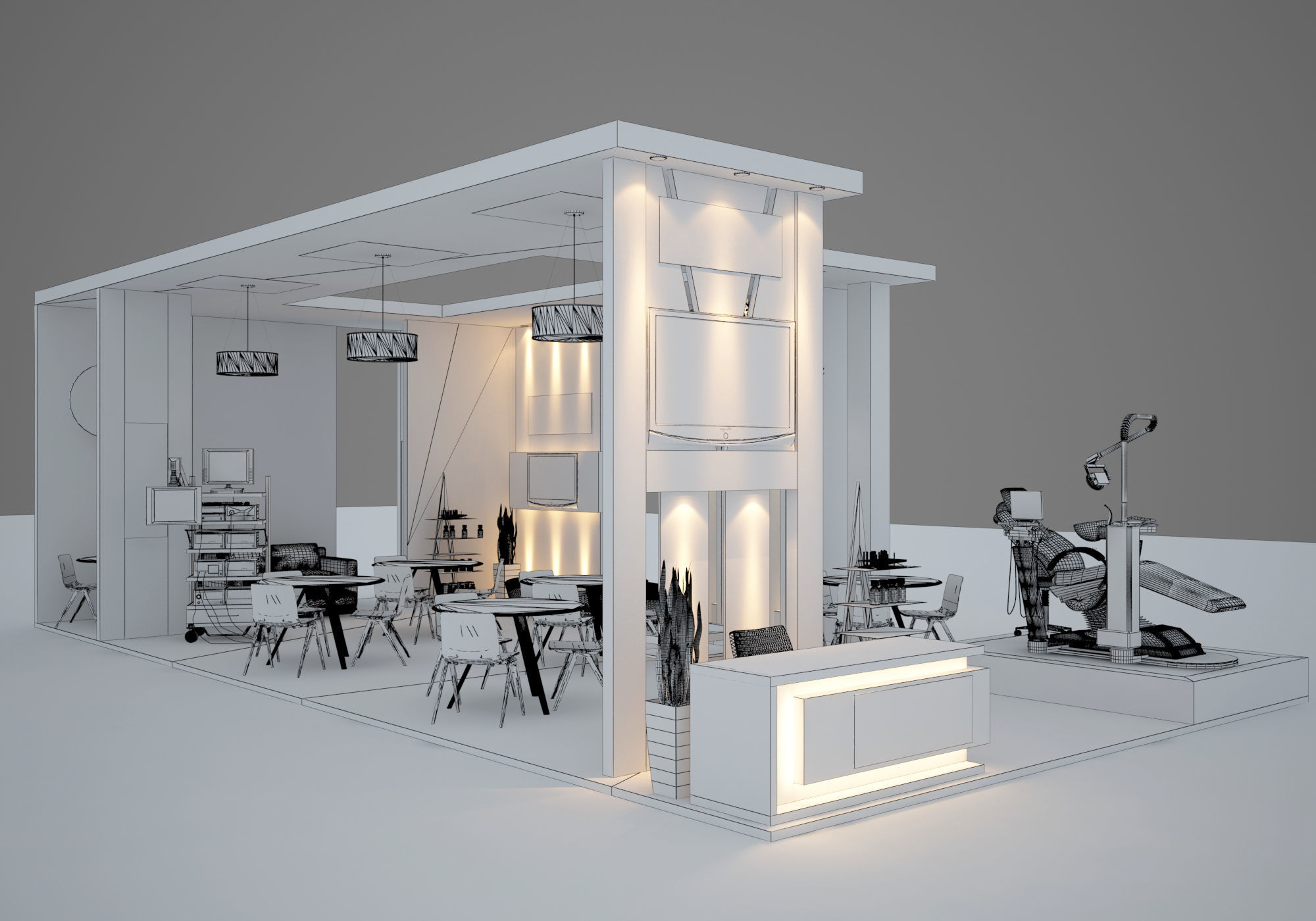 Medical And Pharmaceutical Exhibition Stall 3D model | CGTrader
