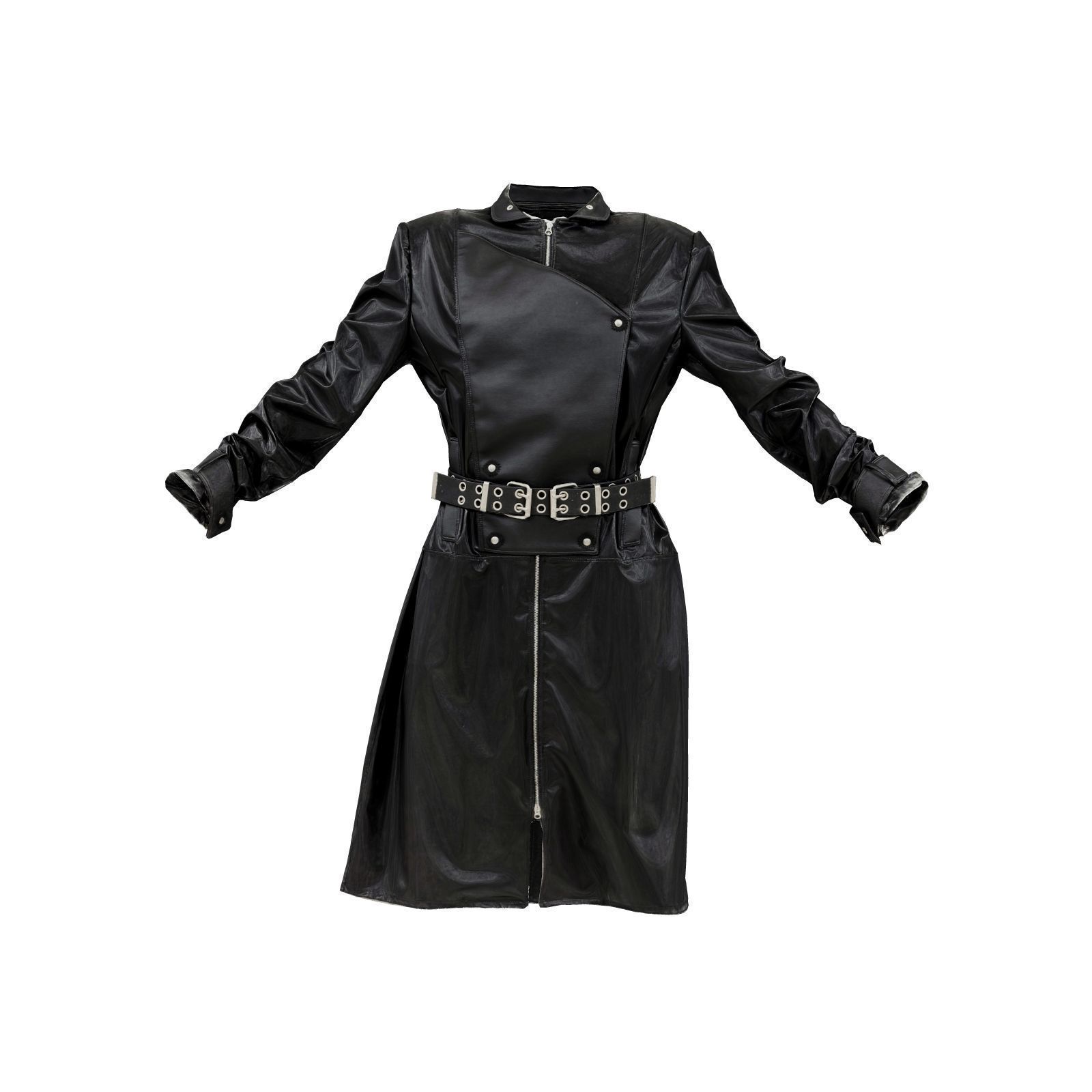CATANZARO Belted Fetish Coat 3D model | CGTrader
