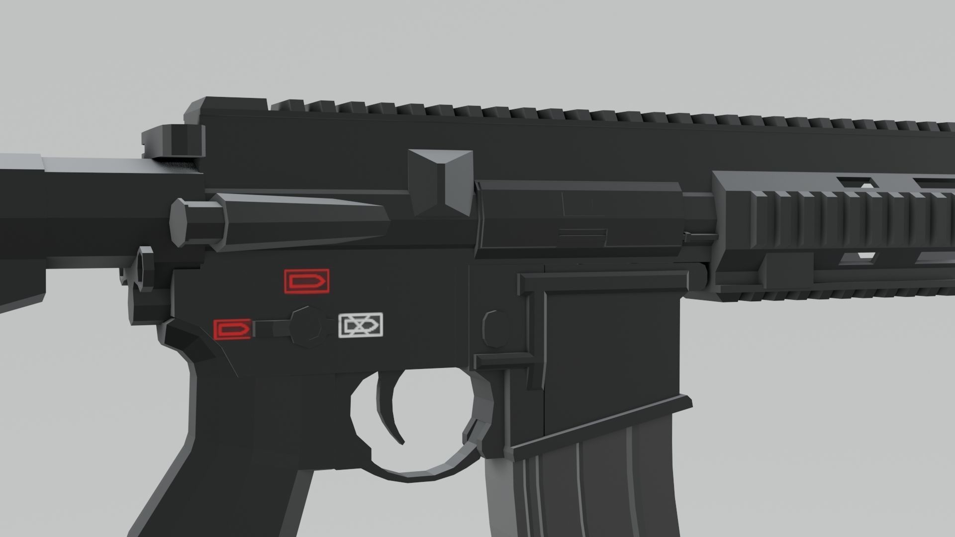 3D model HK416 low poly ar - rifle VR / AR / low-poly | CGTrader