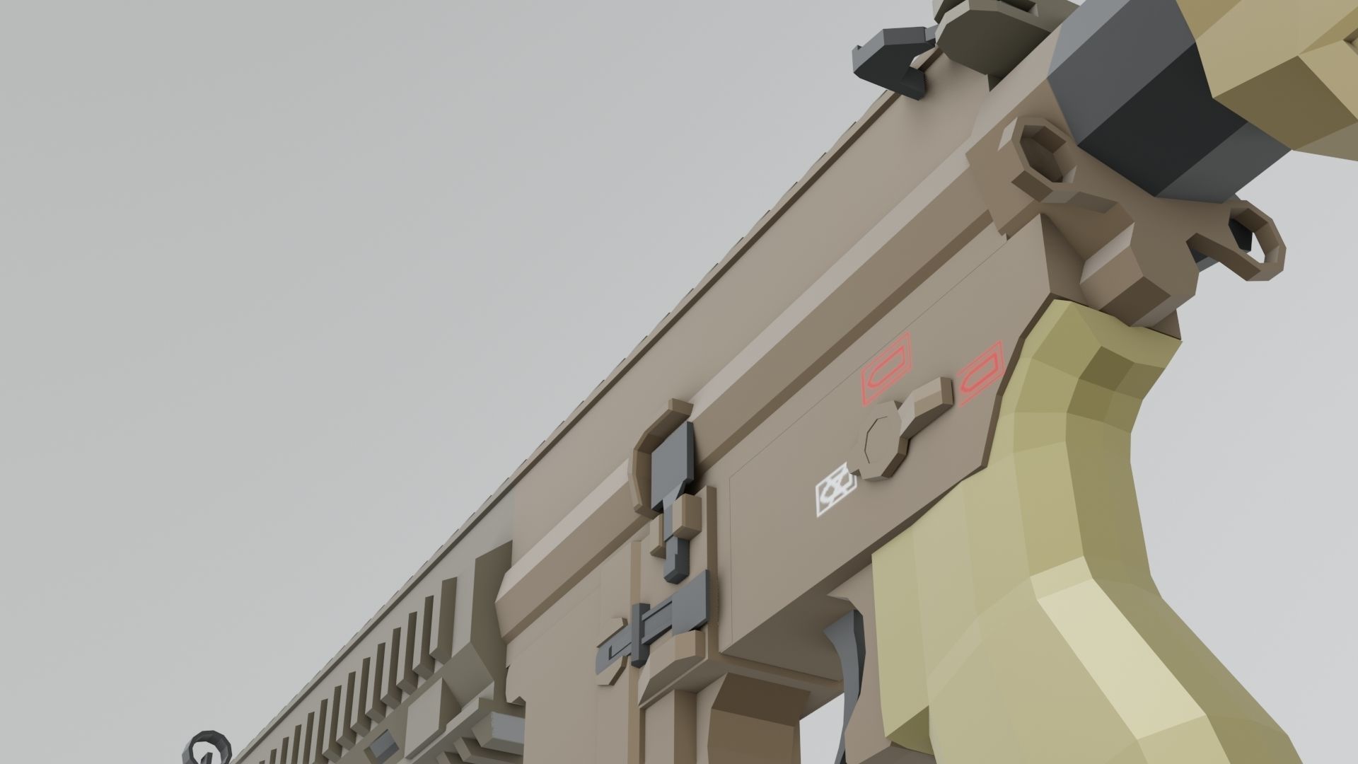 3D model HK416 low poly ar - rifle VR / AR / low-poly | CGTrader