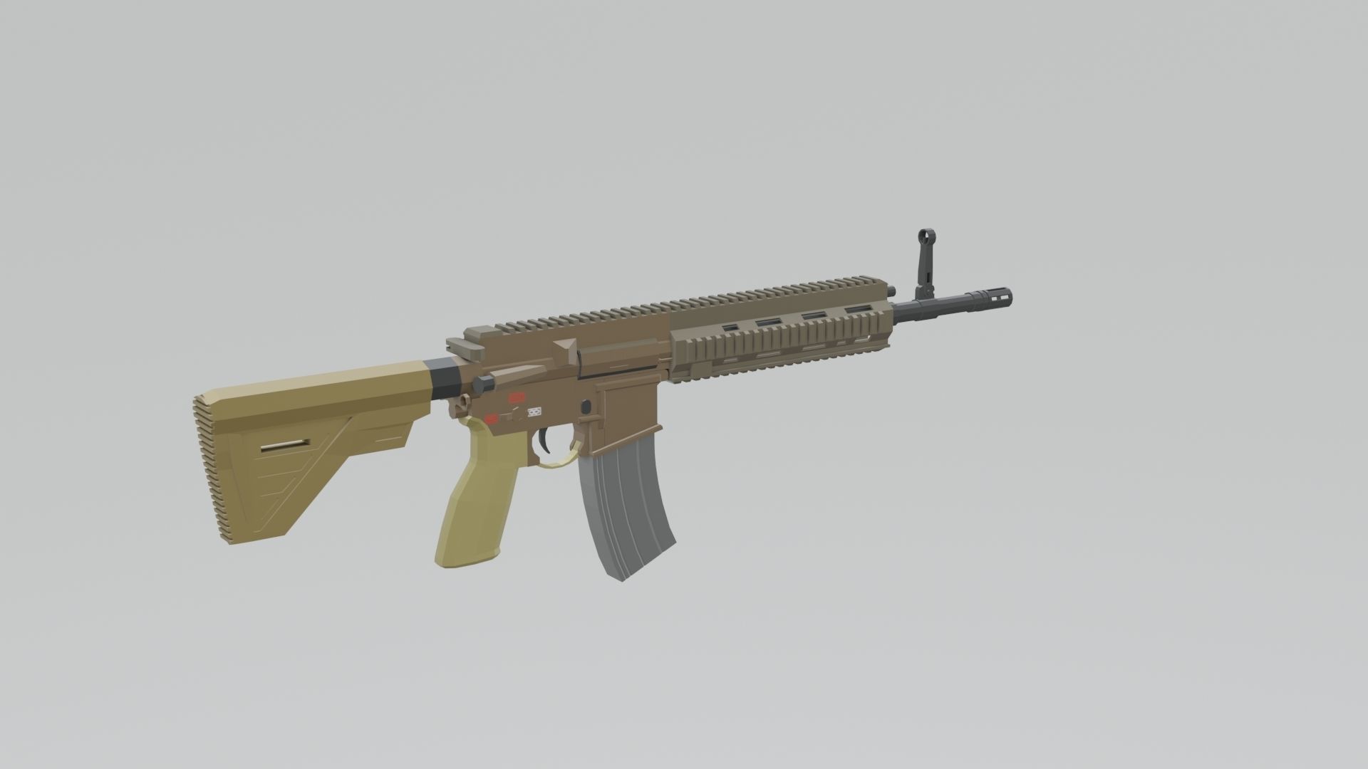 3D model HK416 low poly ar - rifle VR / AR / low-poly | CGTrader