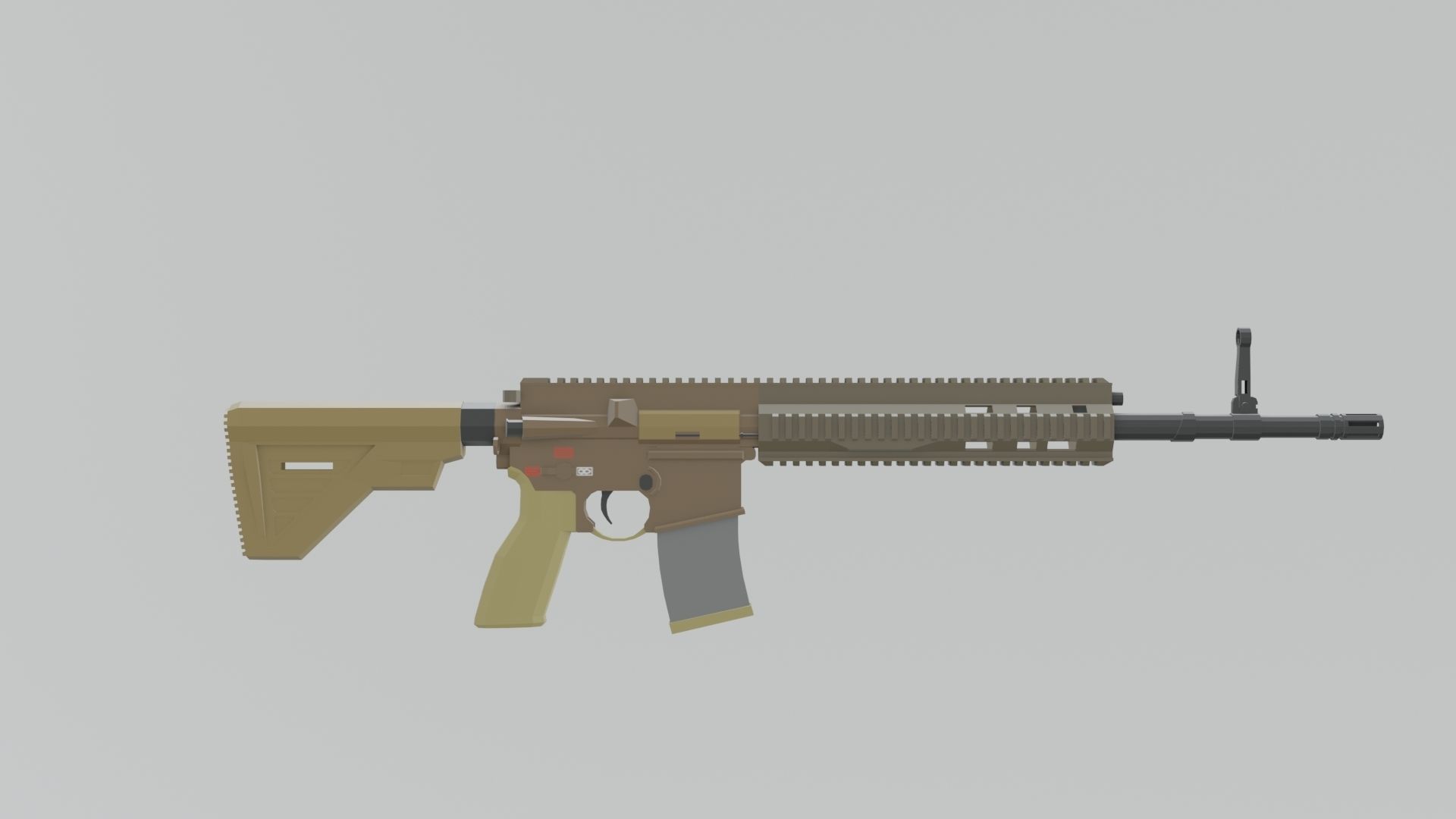 3D model HK417 low poly ar - rifle VR / AR / low-poly | CGTrader