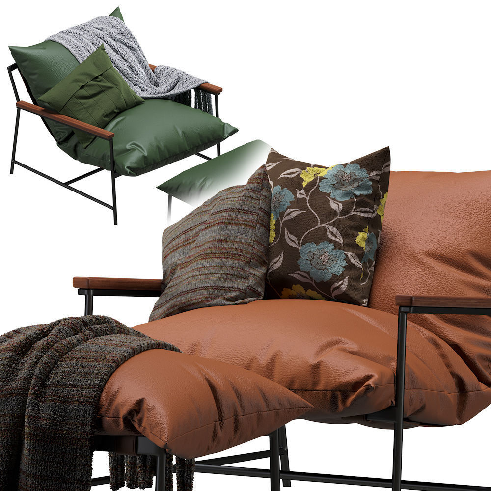 Vail Leather Lounge Chair 3D model | CGTrader