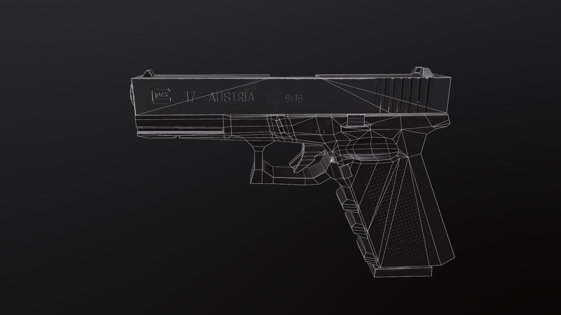 3D model Pistol Glock 17 Bonus Bullet VR / AR / low-poly | CGTrader