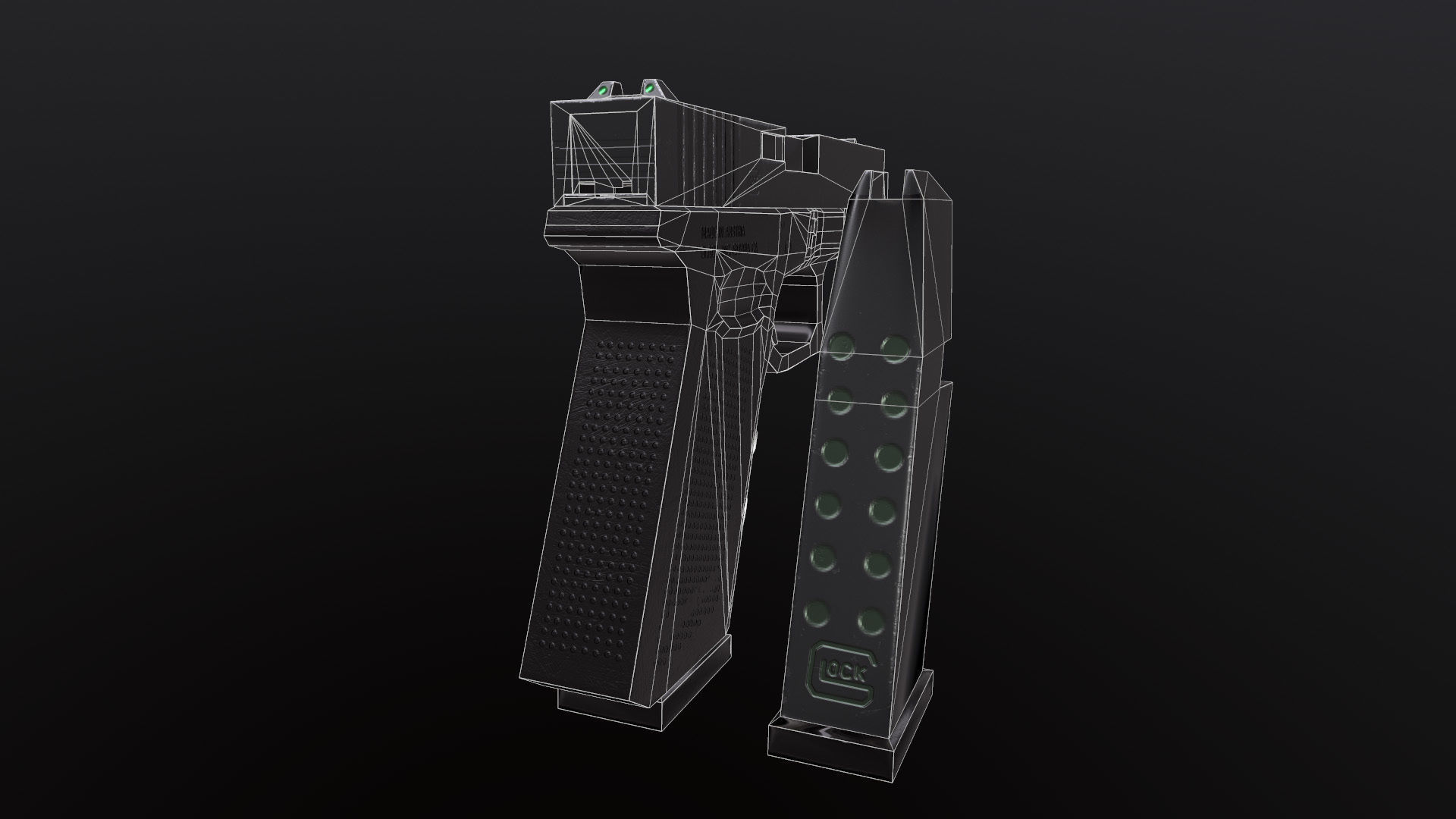 3D model Pistol Glock 17 Bonus Bullet VR / AR / low-poly | CGTrader