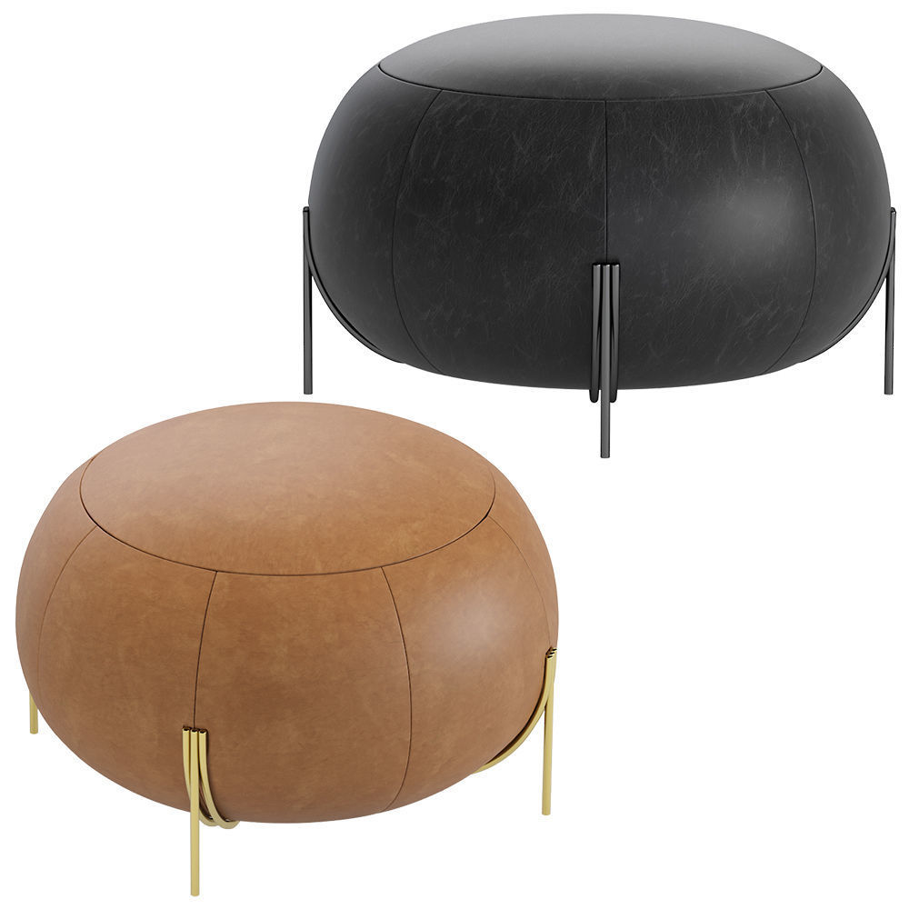 Saba Italia GEO pouf Leather 3D model | CGTrader
