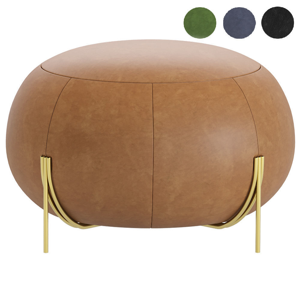 Saba Italia GEO pouf Leather 3D model | CGTrader