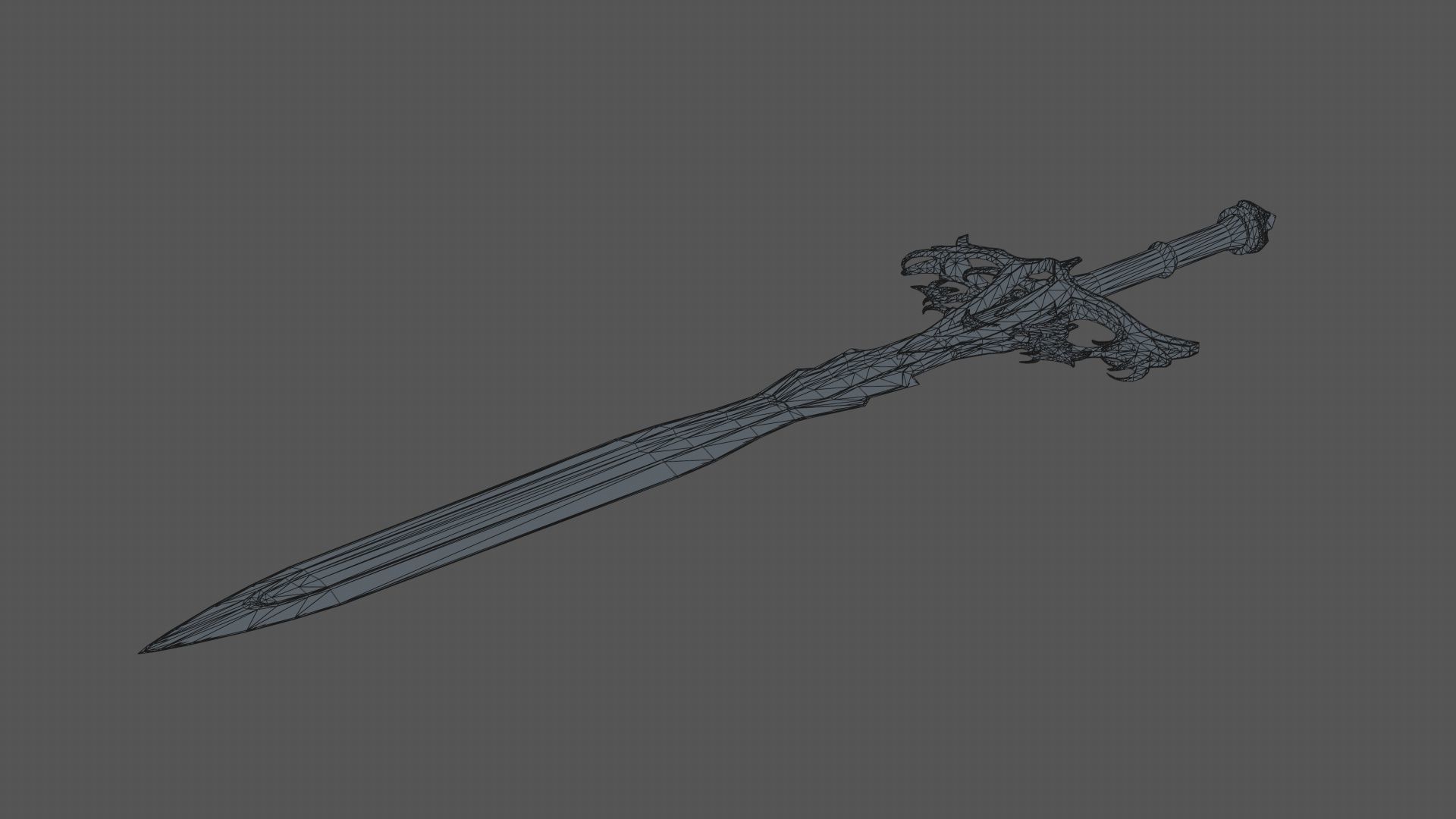 3D model Fantasy 2 handed Sword VR / AR / low-poly | CGTrader